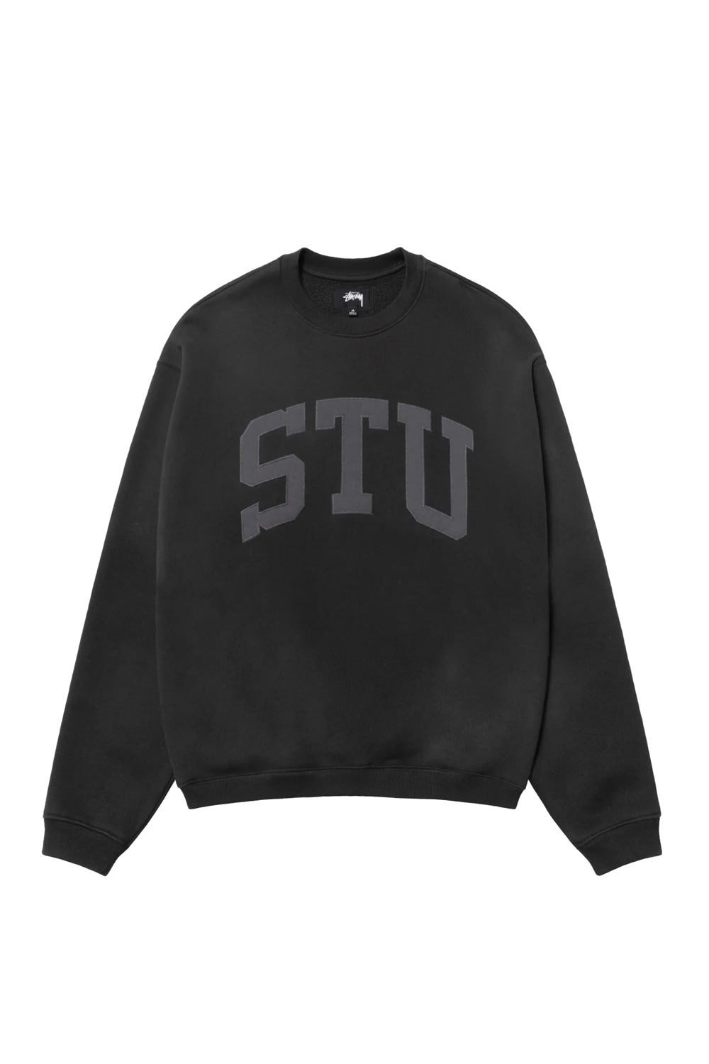 Stüssy Stu Applique Crew Black | BONKERS